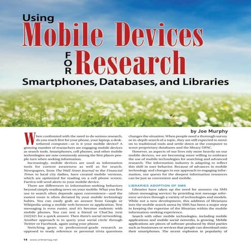 Mobile devices for research | PDF