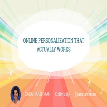 Online Personalization That Actually Works | PPT
