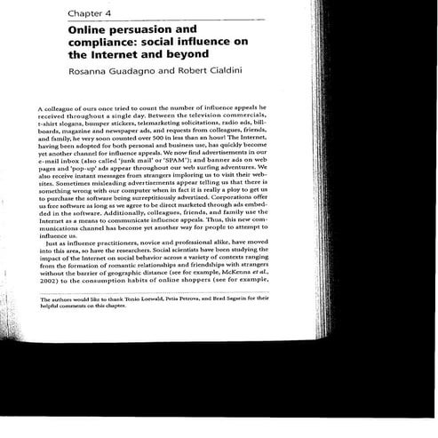 Online persuasion and compliance social influence on the internet and ...