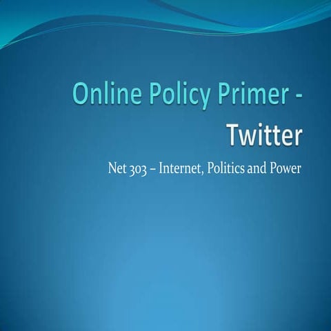 Online policy primer | PPT