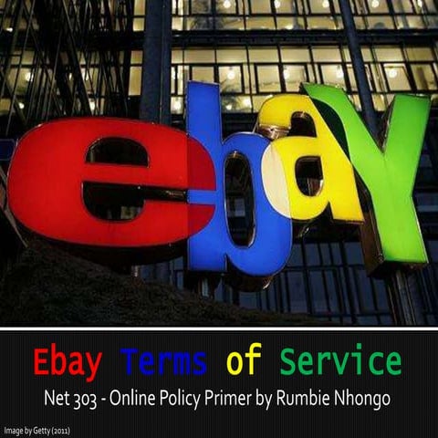 EBay Policy Primer | PPTX | Internet | Computing