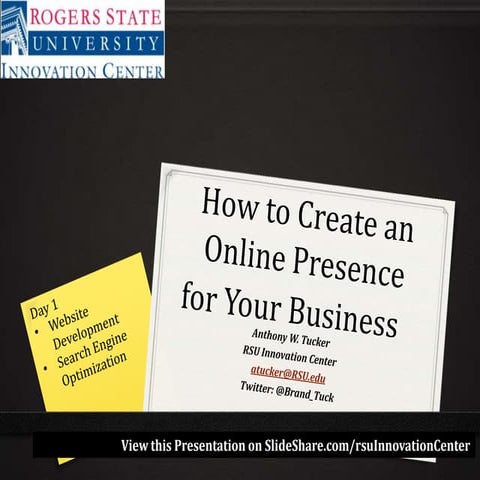 How to Create an Online Presence for Your Business-Part 1 | PPT