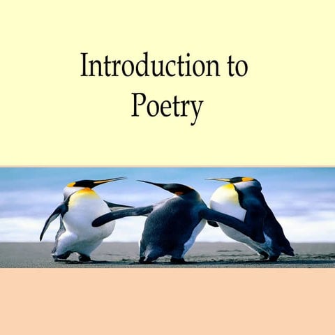 Introduction to poetry | PPTX