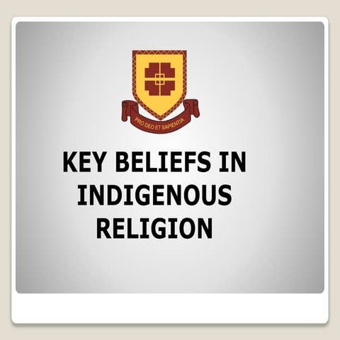 ONLINE PRESENTATION ON KEY BELIEFS IN INDIGENOUS RELIGION BY MUKITWA M ...