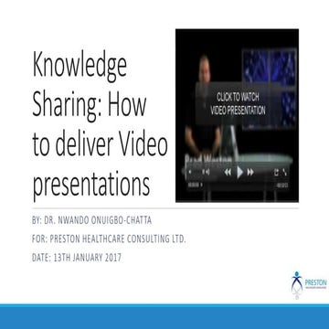 How to carry out a successful video presentation | PPT