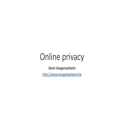 Online privacy | PPTX