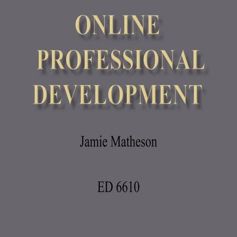 Online Professional Development | PPT