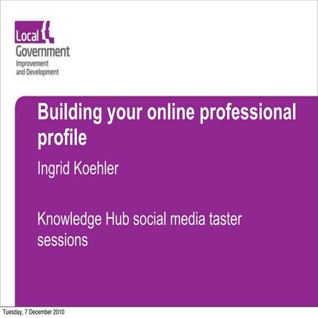 Building your professional profile online | PDF