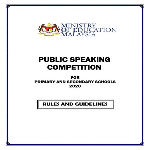 Online public speaking competition 2020 | PDF