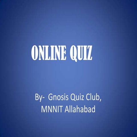 Gnosis Quiz Club | PPTX