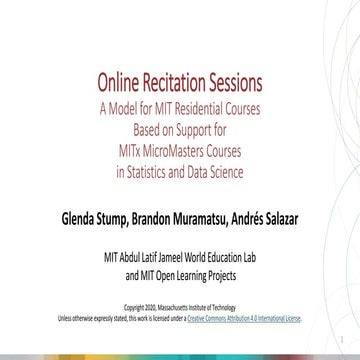 Online Recitation Sessions | PPTX