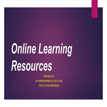 Online Learning resource | PPTX