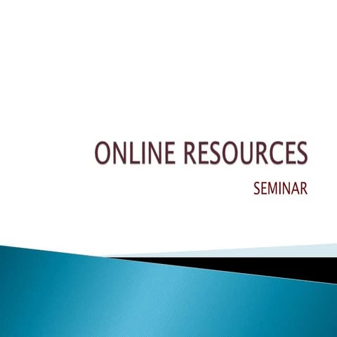 Online resources | PPTX
