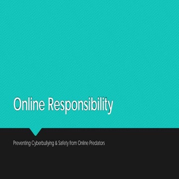 Online Responsibility for Teens | PPT