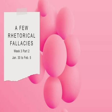 Rhetorical Fallacies for Advanced Composition | PPT