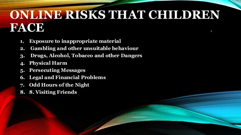 Online risks that children face