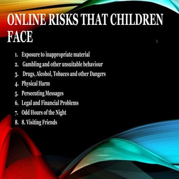 Online risks that children face | PPTX