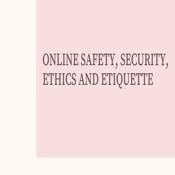 ONLINE SAFETY FOR SENIOR HIGH SCHOOL LESS | PDF