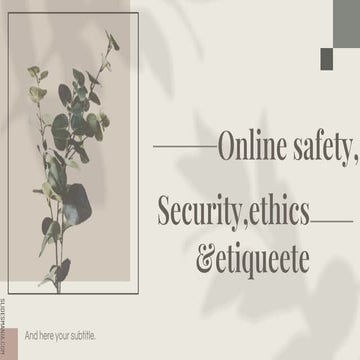 Presentation on cyber safety | PPTX