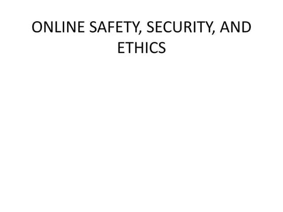 Online Safety and Security | PPTX