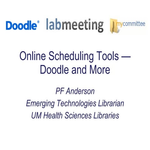 Online Scheduling Tools — Doodle and More | PPT