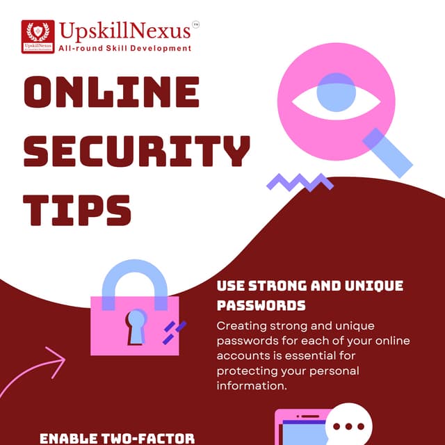 Online Cyber security Security Tips - UpskillNexus | PDF