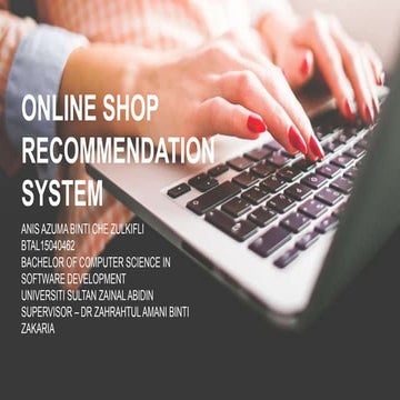 Online Shop Recommendation System | PPTX