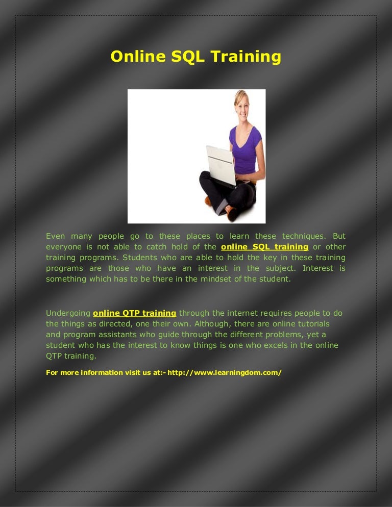 Online sql training Online sql training