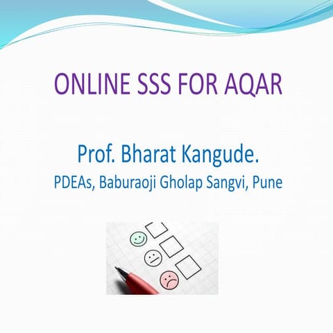 Online SSS for AQAR | PPT