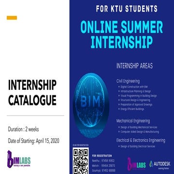 Online summer internship for ktu students | PPT