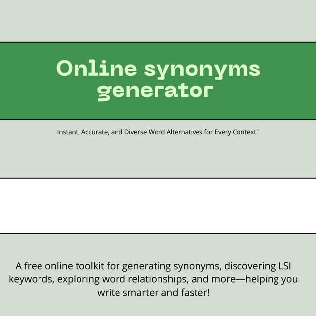 Online synonyms generator The best SEO tool | PDF