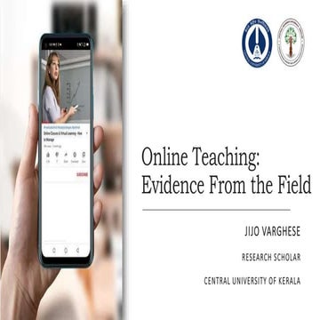 Online teaching evidence from the field | PPT