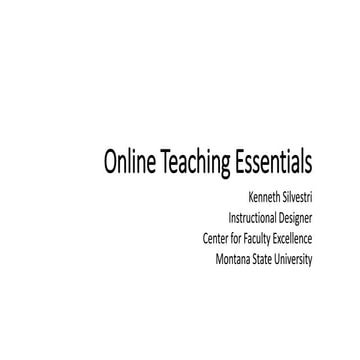 Online Teaching Essentials 2.0 | PPT
