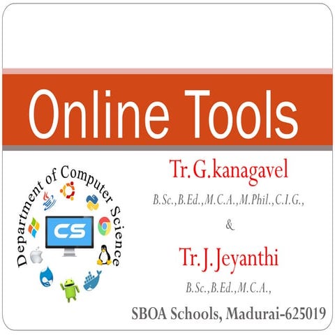 online tools by the department of computer science | PPT