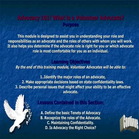 Online training part 1 advocacy 101 | PPT