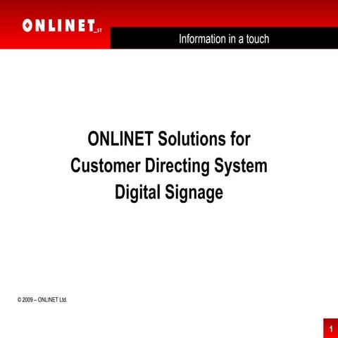 Onlinet Teaser 2009v4 - Queue Management System | PPS | Computing | Technology & Computing