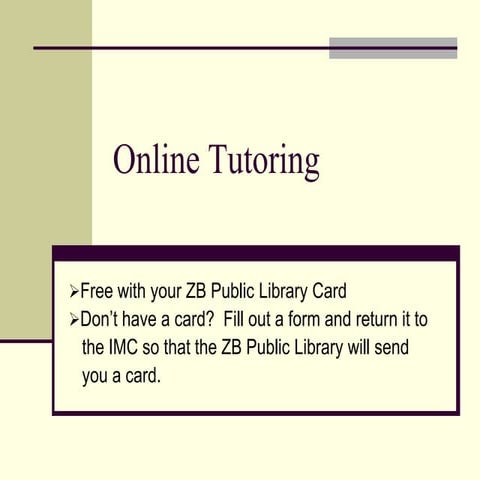 Online tutoring | PPT