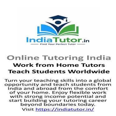 Online Tutoring India - Work from Home Tutors - Teach Students ...