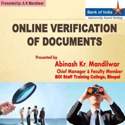 Online verification and CIBIL Search | PDF