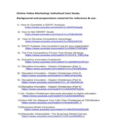 Online video marketing uci individual case study hbs | DOCX | Home ...