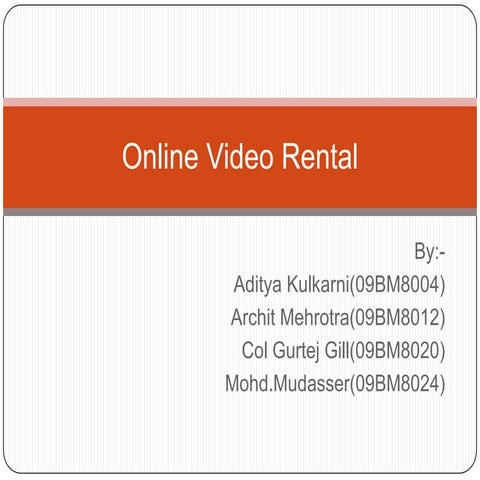 Online Video Rental | PPTX