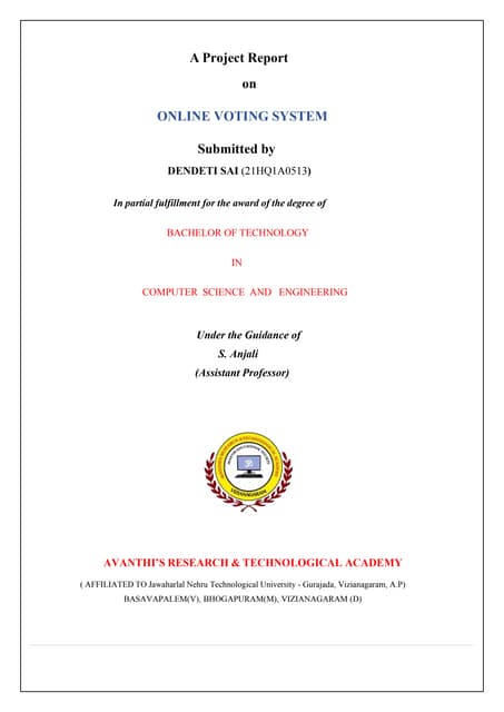 PROJECT REPORT_ONLINE VOTING SYSTEM | DOCX | Computing | Technology ...