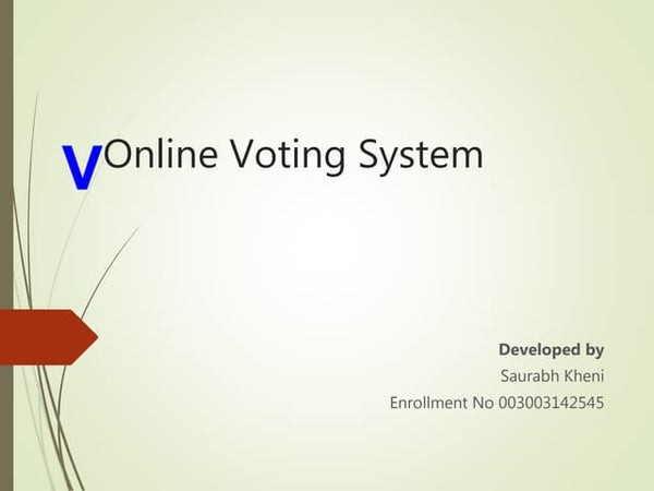 Online Voting System - Project Online Voting System - Project