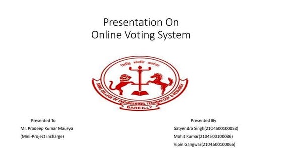 ONLINE VOTING SYSTEM FINAL.pptx | Internet | Computing