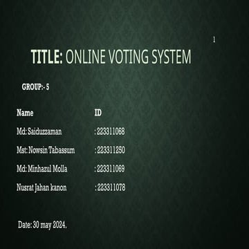 PROJECT REPORT_ONLINE VOTING SYSTEM | DOCX