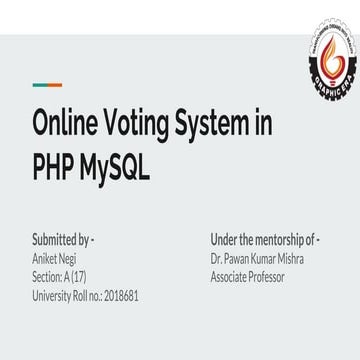 Online Voting System_ppt.pptx by aniket negi | PPTX