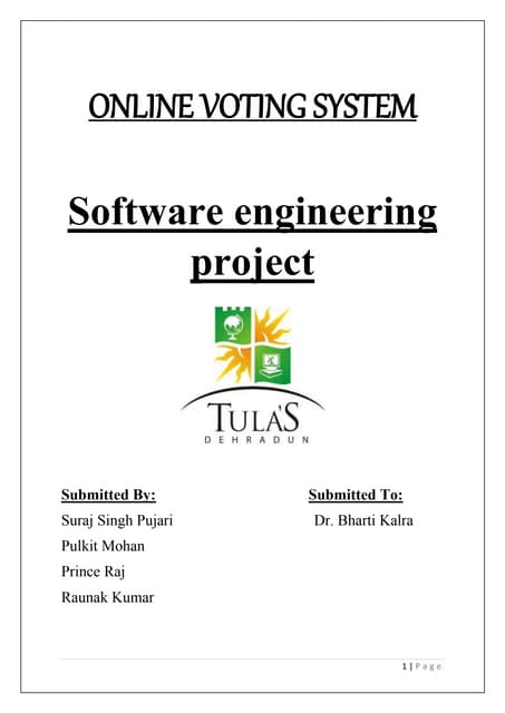 PROJECT REPORT_ONLINE VOTING SYSTEM | DOCX | Computing | Technology & Computing