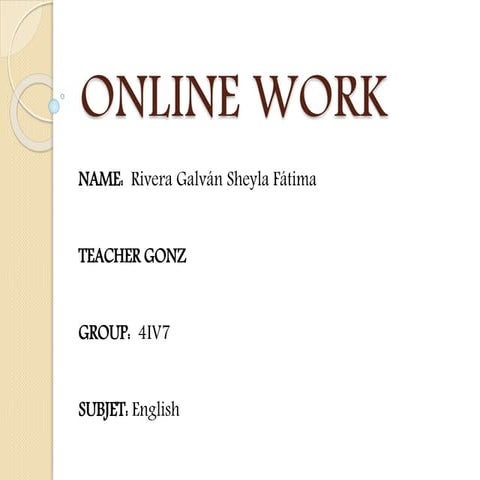 Online work | PPT