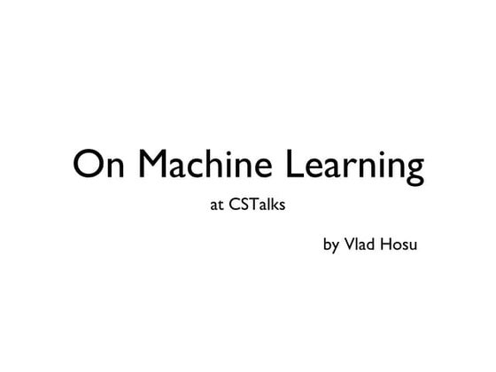 Road to machine learning | PPT