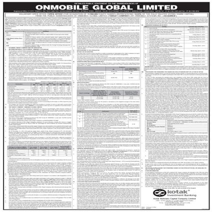OnMobile Open Offer Feb 2014 | PDF | Mergers and Acquisitions ...